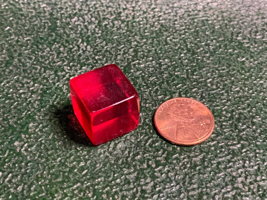 Blank Dice - D6 16mm - Transparent - Red Six Sided Counting Cube RPG ...