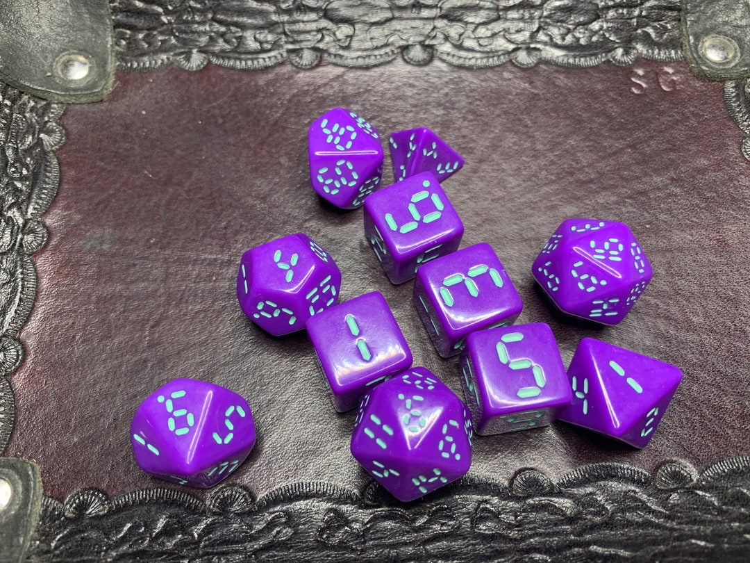 Retro Dice 11 Piece Polyhedral Set "on the Run" Tabletop RPG Gaming ...