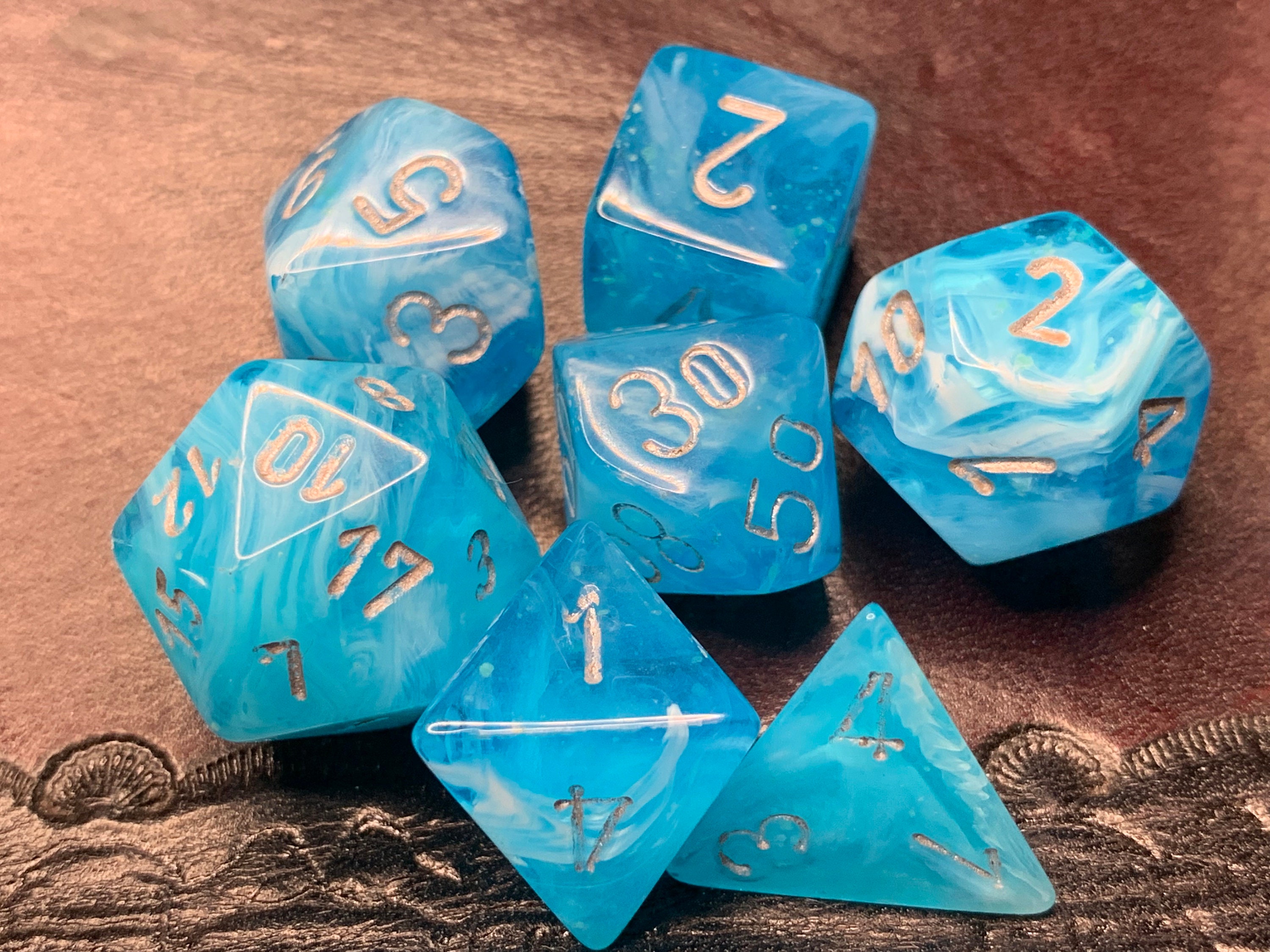 Glow in the Dark 7 Die Polyhedral Dice Set Glow in the Dark - Etsy