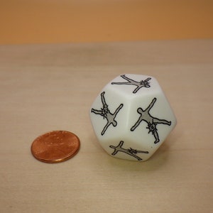 D12 Hit Location Dice Body Parts 28-30mm - Tabletop Craft Supply ...
