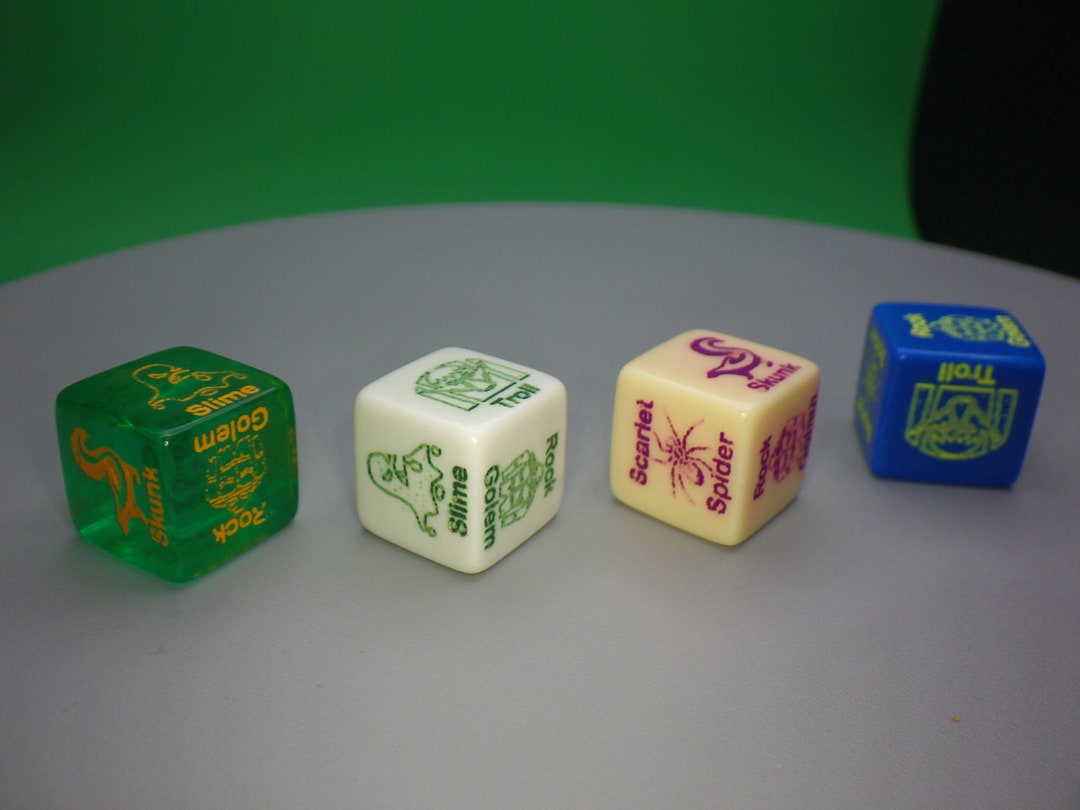 Custom RPG Fantasy Monster Die V3 16mm Mosquito, Skunk, Troll, Slime ...