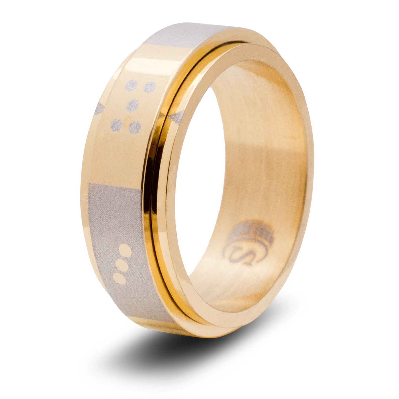 6-sided d6 With PIPS Dice Random Number Spinner Ring Gold - Etsy