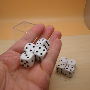 16mm 12D6 Dice Block - White With Black -tool Tabletop Roleplay Games ...