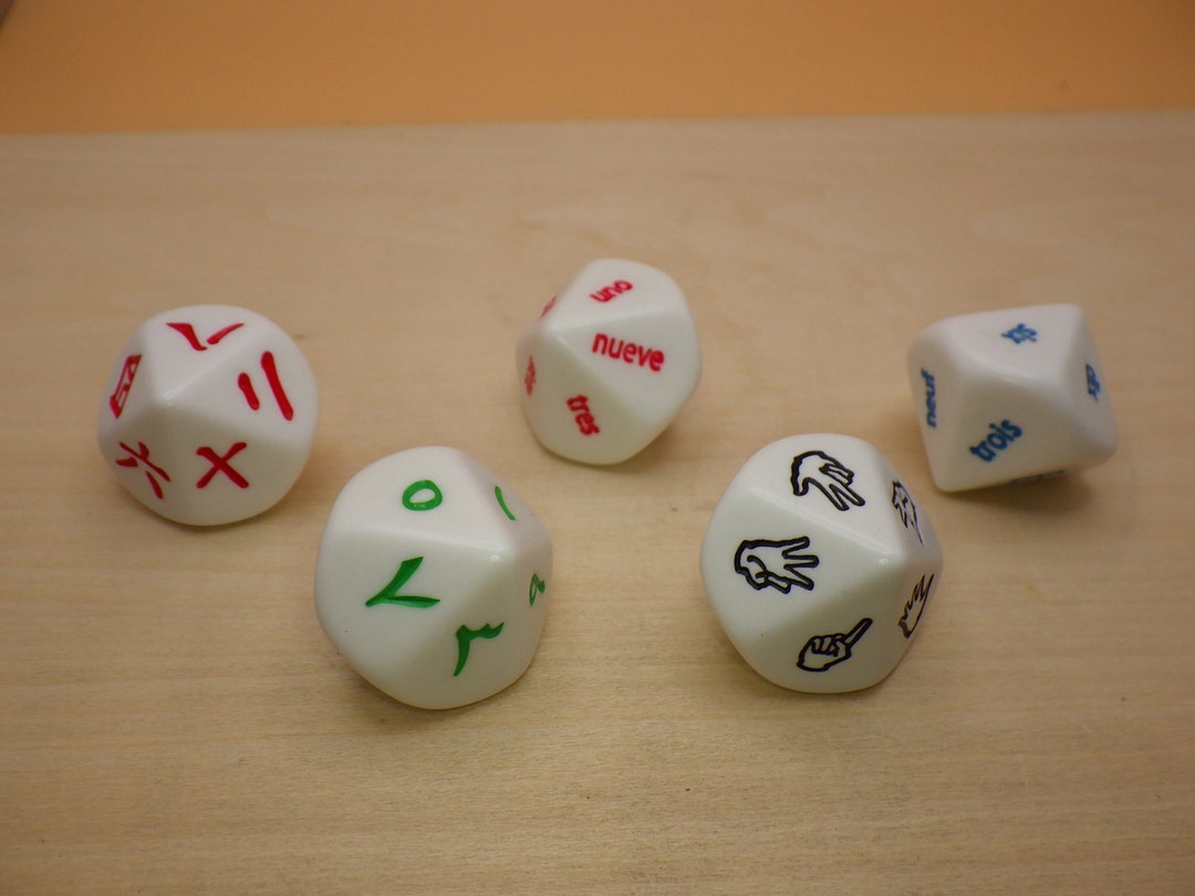 20mm D10 Ten-sided Language Dice - RPG Tool Tabletop Roleplay Games ...