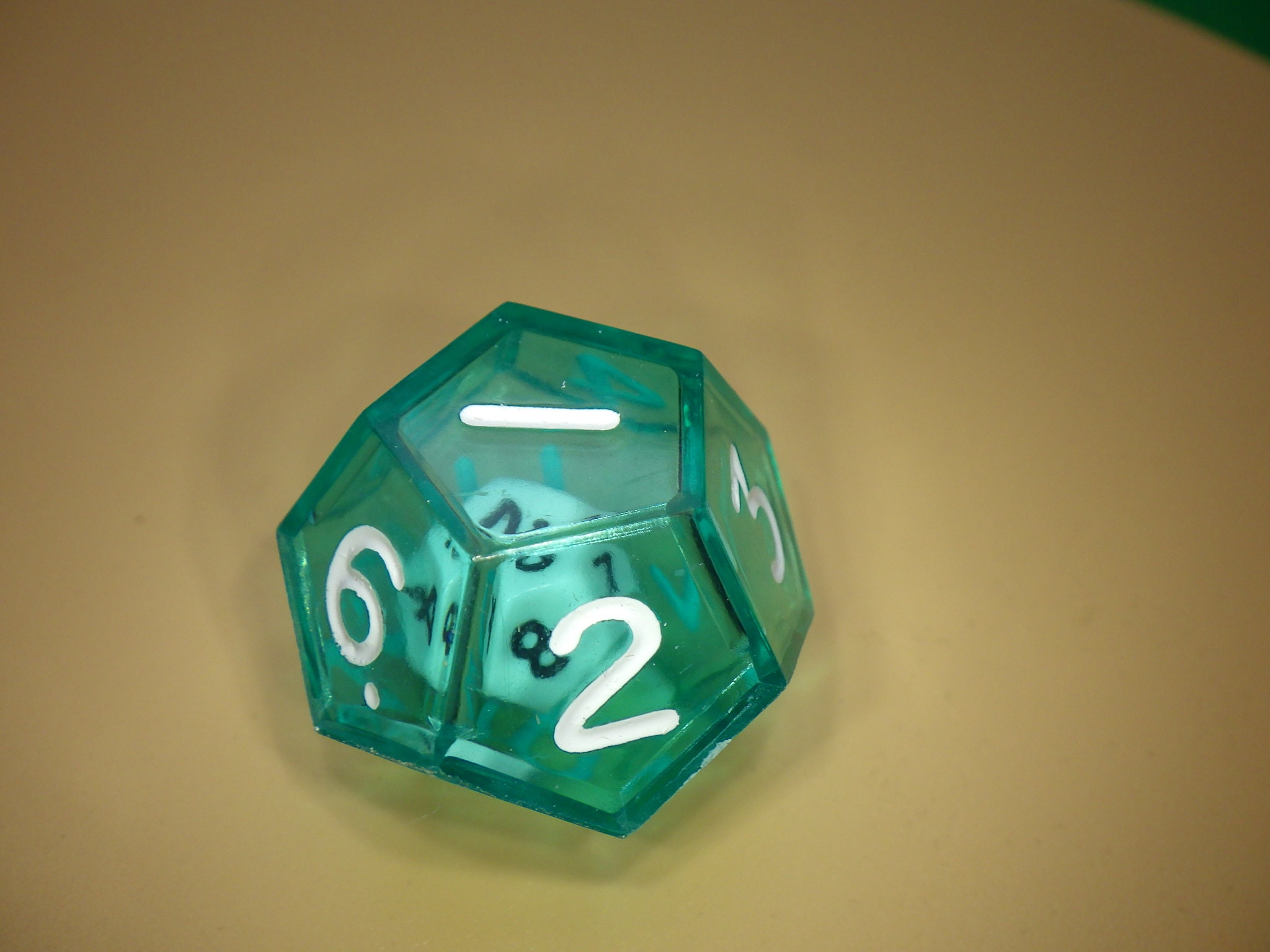 Double D12 Small Twelve Sided Die in Larger Transparent | Etsy