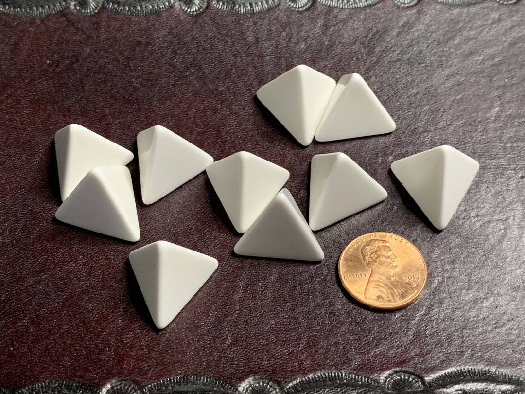 10D4 (10 Four Sided) 16mm Blank White Dice - RPG Tool Tabletop Roleplay ...