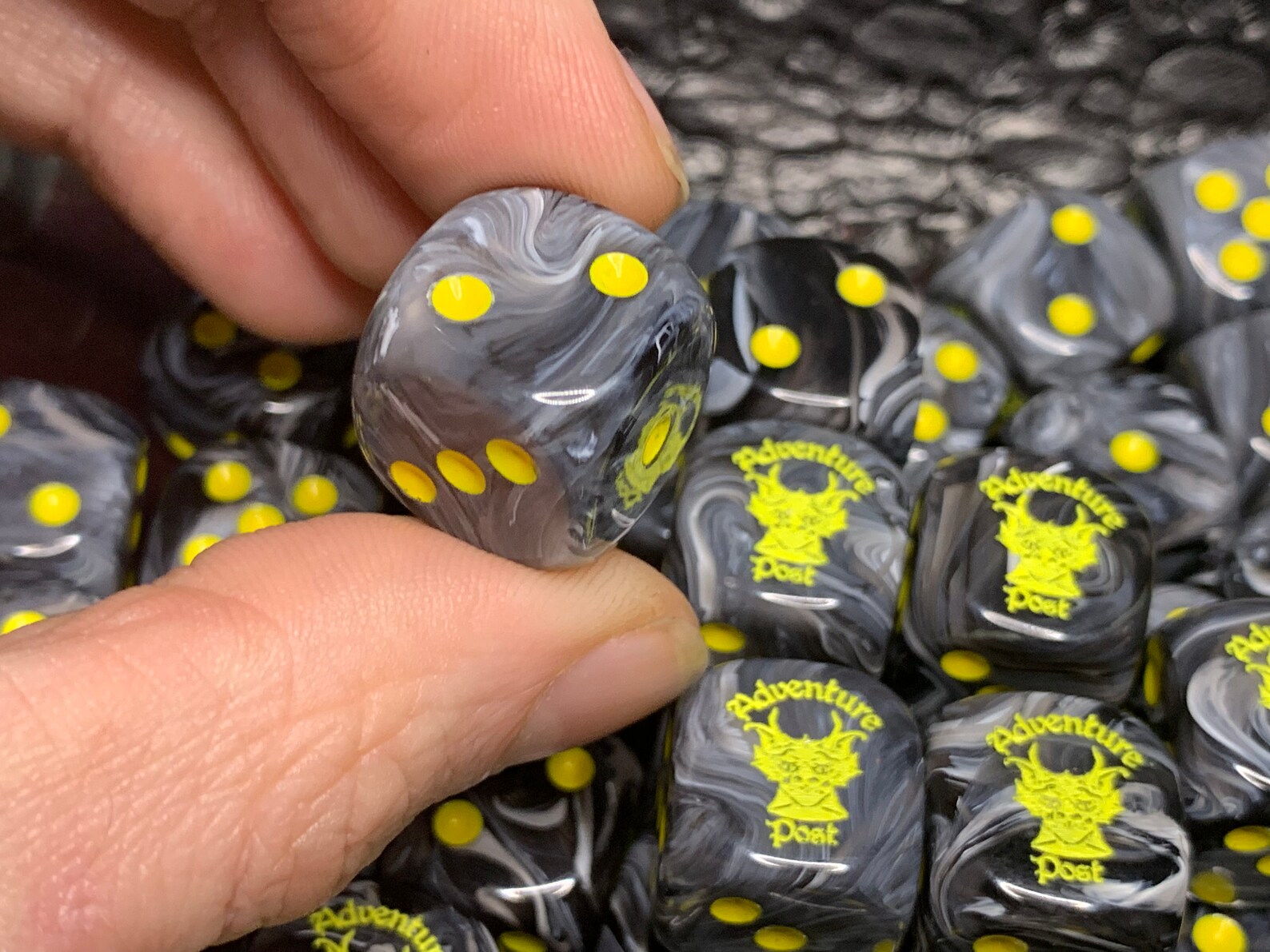 Adventure Post Logo Customized Six-sided Dice Yellow Dragon | Etsy