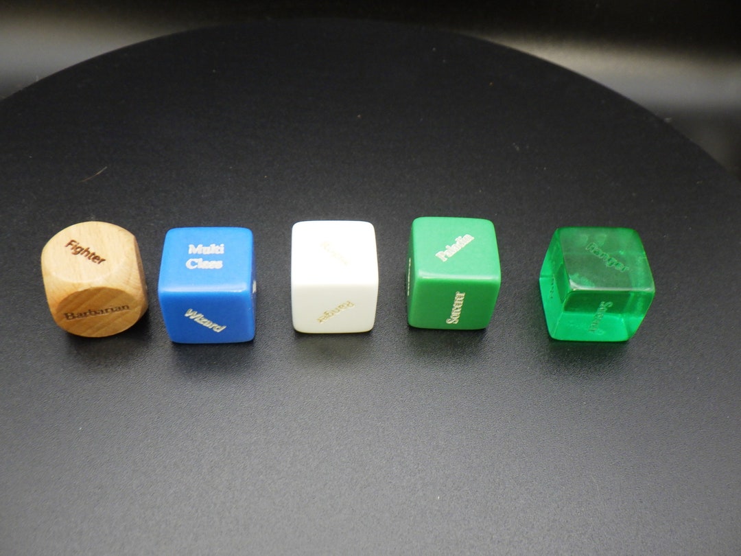 Custom RPG Fantasy Class Die V2 16mm Paladin Multiclass Ranger Sorcerer ...