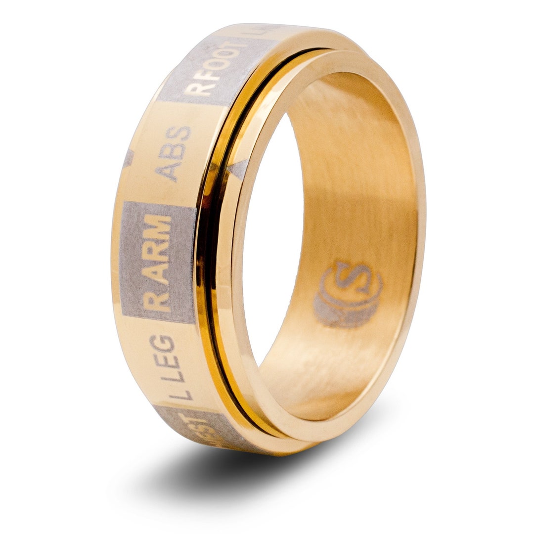Hit Location Dice Random Number Spinner Ring Gold Tabletop Gaming RPG ...