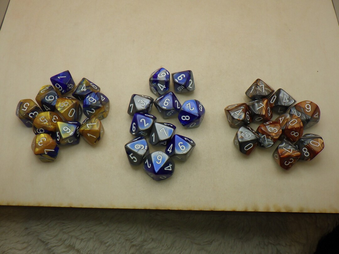 10D10 16mm Set of Ten D10 Dice - Your Choice of Colors - RPG Tool ...