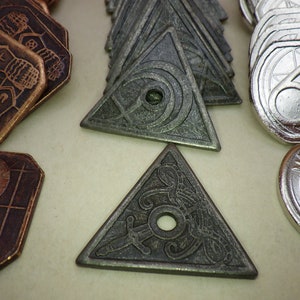 Metal Coins With Pouch - Choice Between Two Sets - RPG Tabletop Gaming ...