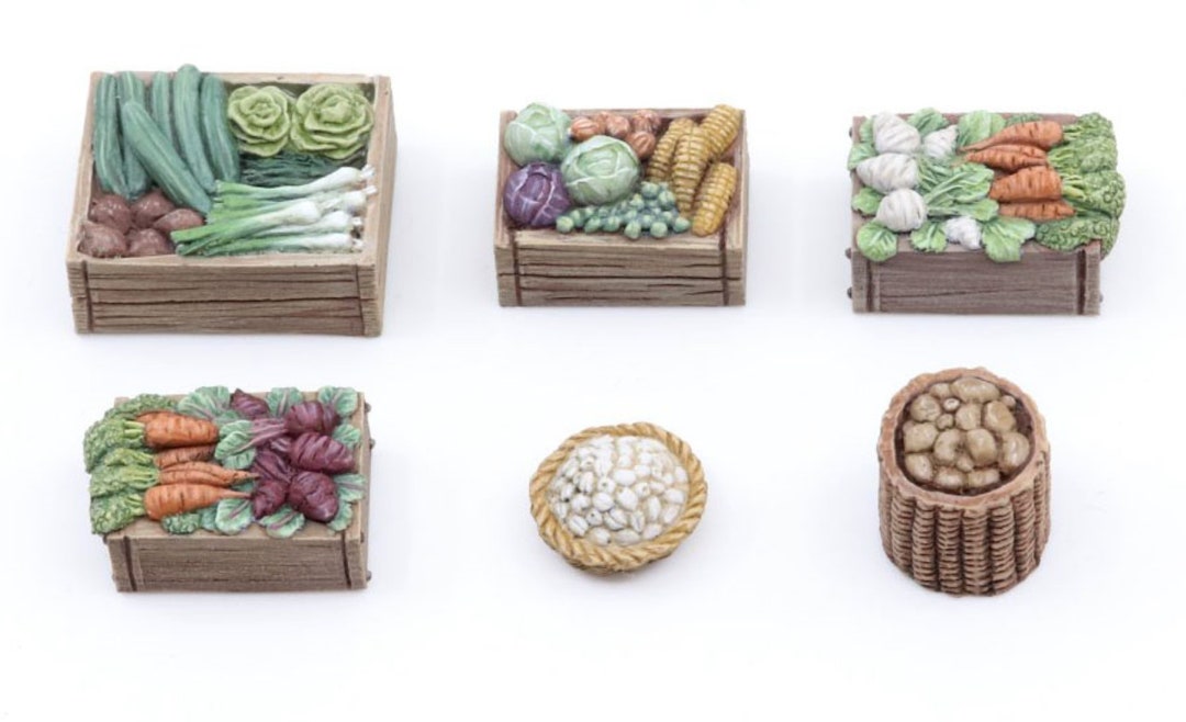 Greengrocer Set 1 (6) - Models Miniatures Figures RPG Tabletop Roleplay ...