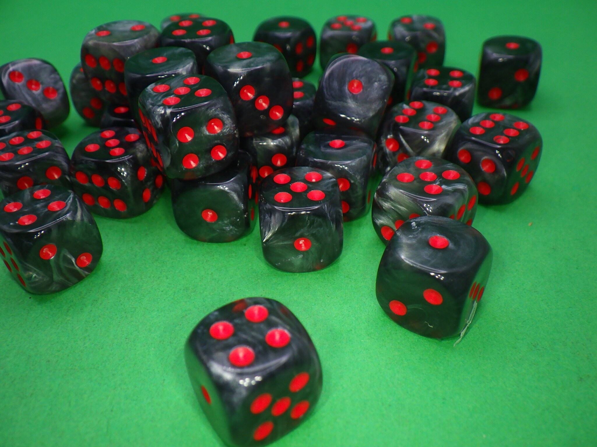 12mm 36D6 Dice Block thirty Six Die Velvet Black With Red - Etsy
