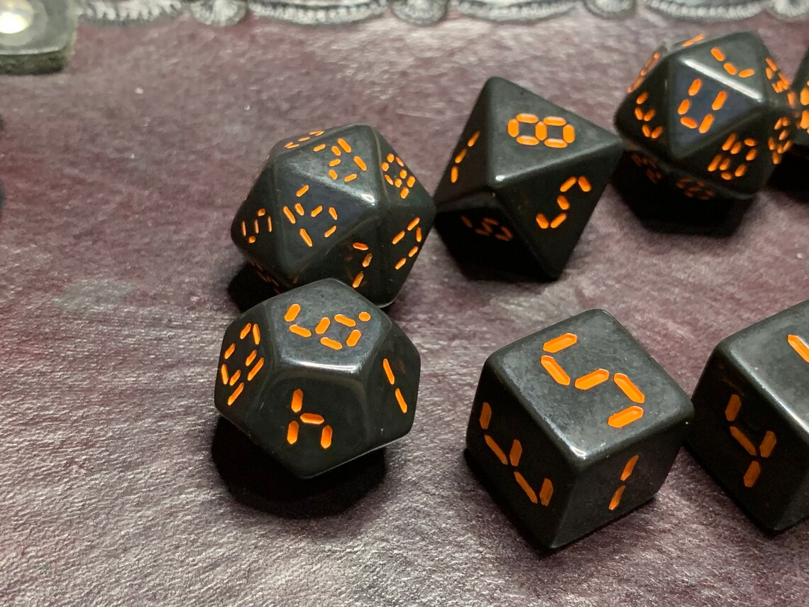 Retro Dice 11 Piece Polyhedral Set Fly Dangerous | Etsy