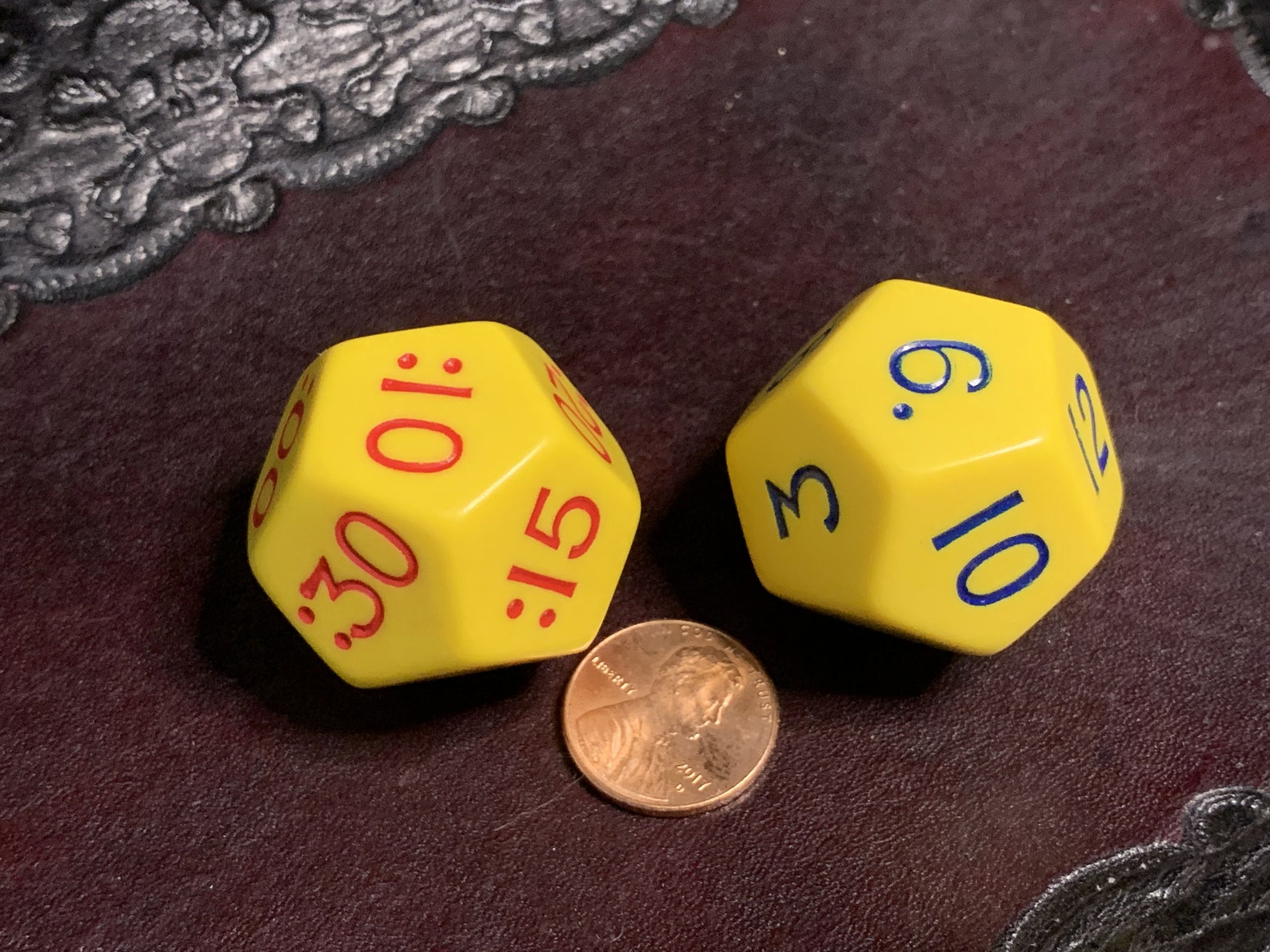 Large Time Dice Hours Minutes Learn Teach Manipulate RPG Tool Tabletop ...