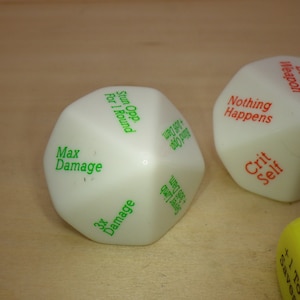 RPG Critical Hit and Fumble Dice Tabletop Gaming Game Roll Random ...