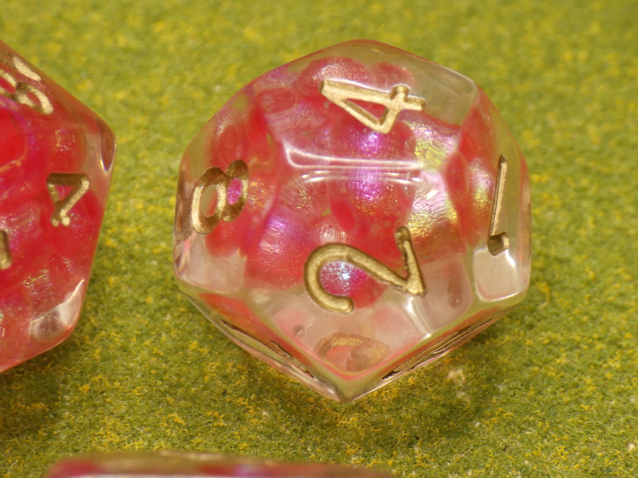 Pearl Red With Copper 16mm Polyhedral 7 Dice Set Tabletop RPG | Etsy