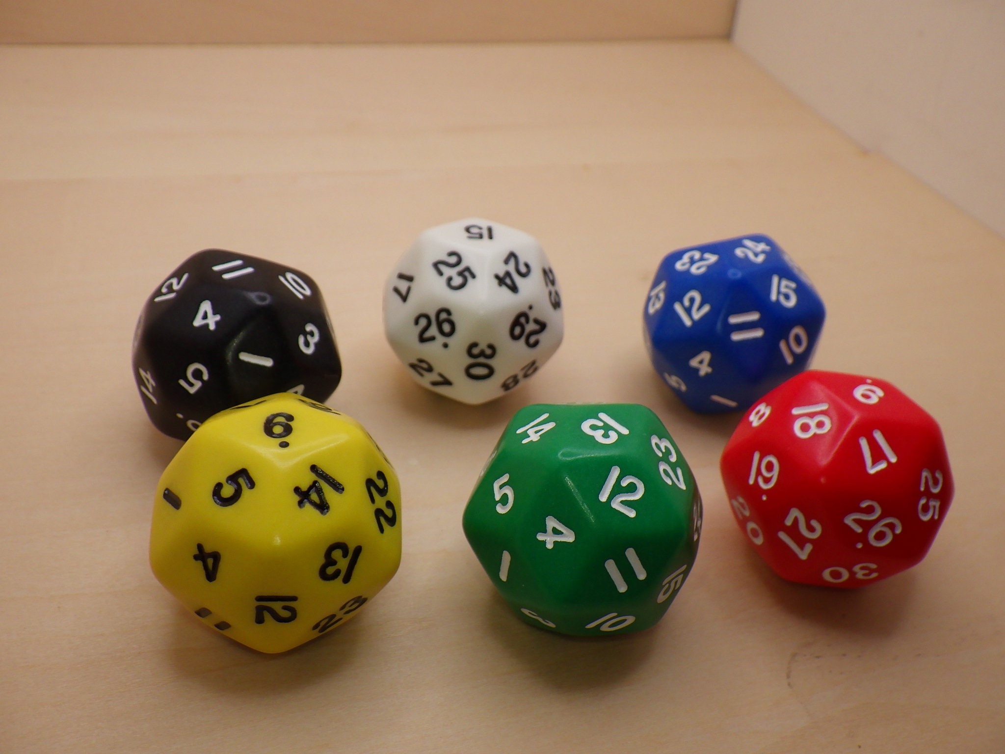 33mm D30 Die | Jumbo Thirty Sided Polyhedral Dice | XL RPG Tabletop ...