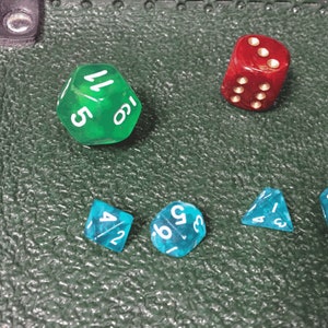 Clear Teal-white 10MM Mini Polyhedral 7-die Roleplaying Dice Game ...