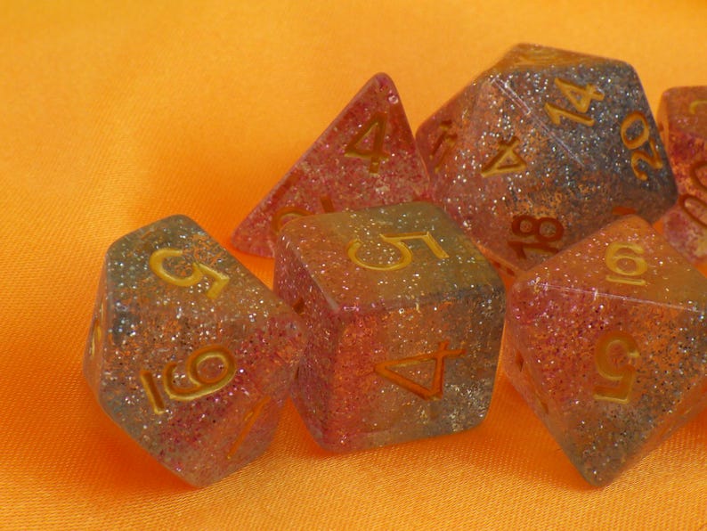 Unity 7 Die 16mm Resin Polyhedral Dice Set - RPG Tool Tabletop Roleplay ...