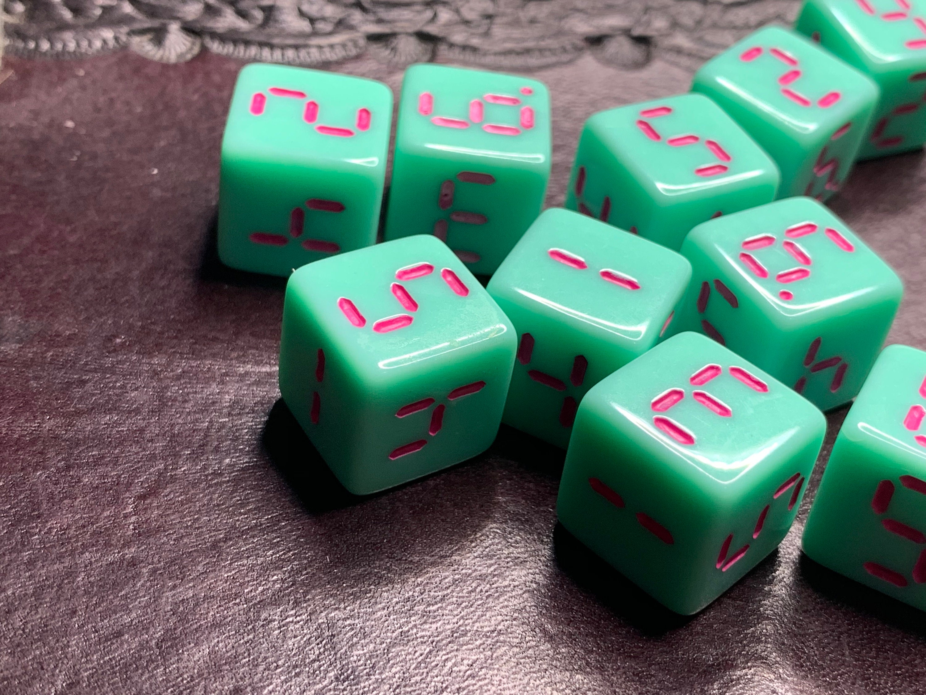 Retro Dice 12D6 twelve 6-sided lightrunner - Etsy