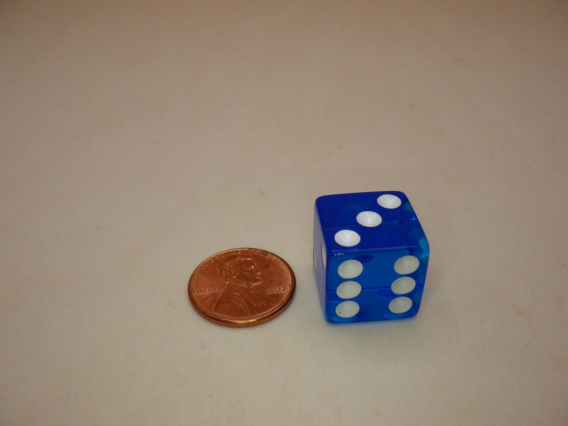 19mm 1D6 (one Six-sided) Die Transparent Blue - RPG Tool Tabletop Games ...