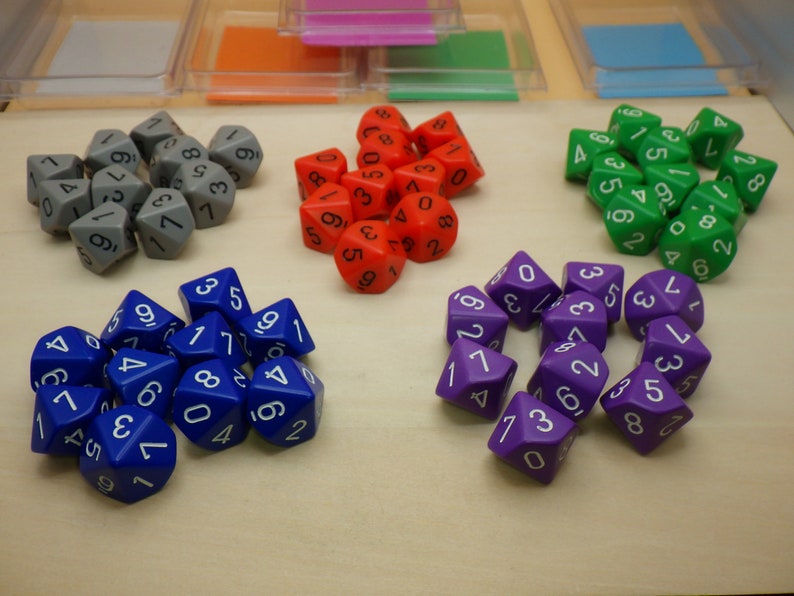 16mm Dice 10d10 (ten Ten-sided)- Multiple Color Options - RPG Tool ...