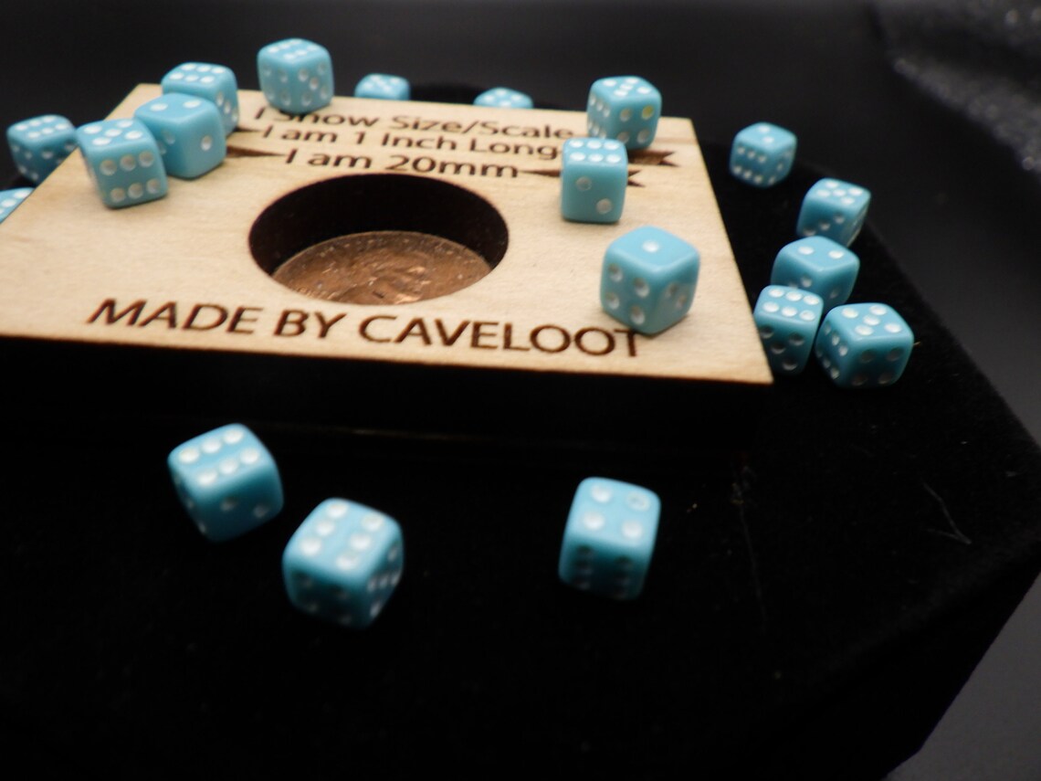 Twenty Light Blue With White 5MM OPAQUE Color Gaming Dice | Etsy