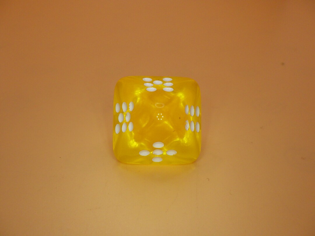 D8 With Pips Translucent Yellow With White Decision Maker RPG Tool ...
