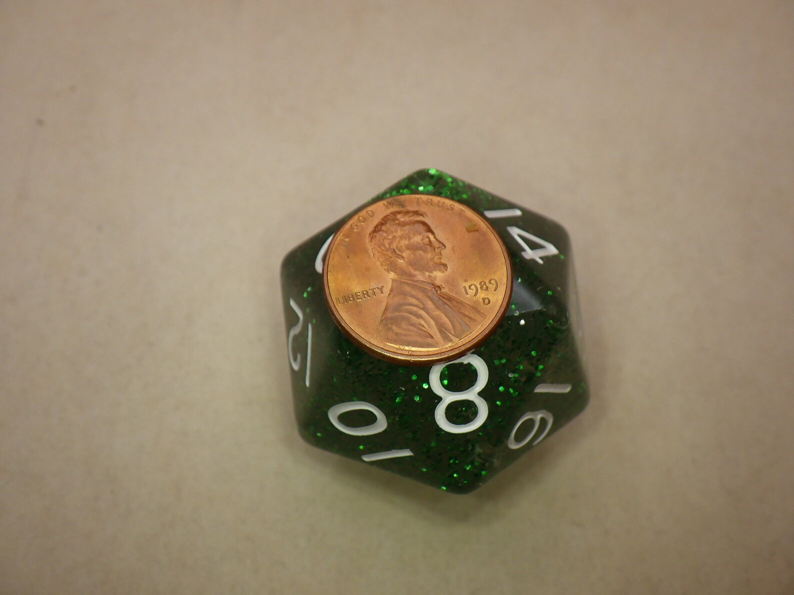 Ethereal Green 35mm Mega Acrylic D20 Die RPG Tabletop Gaming Dice Token ...