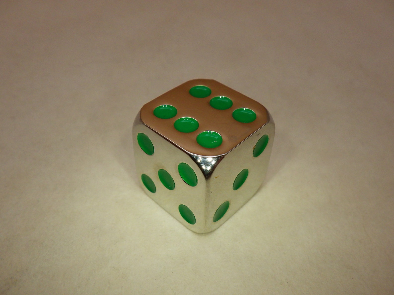 Metal D6 Dice Silver / Colored Pips 15mm Six Sided Die | Tabletop RPG ...