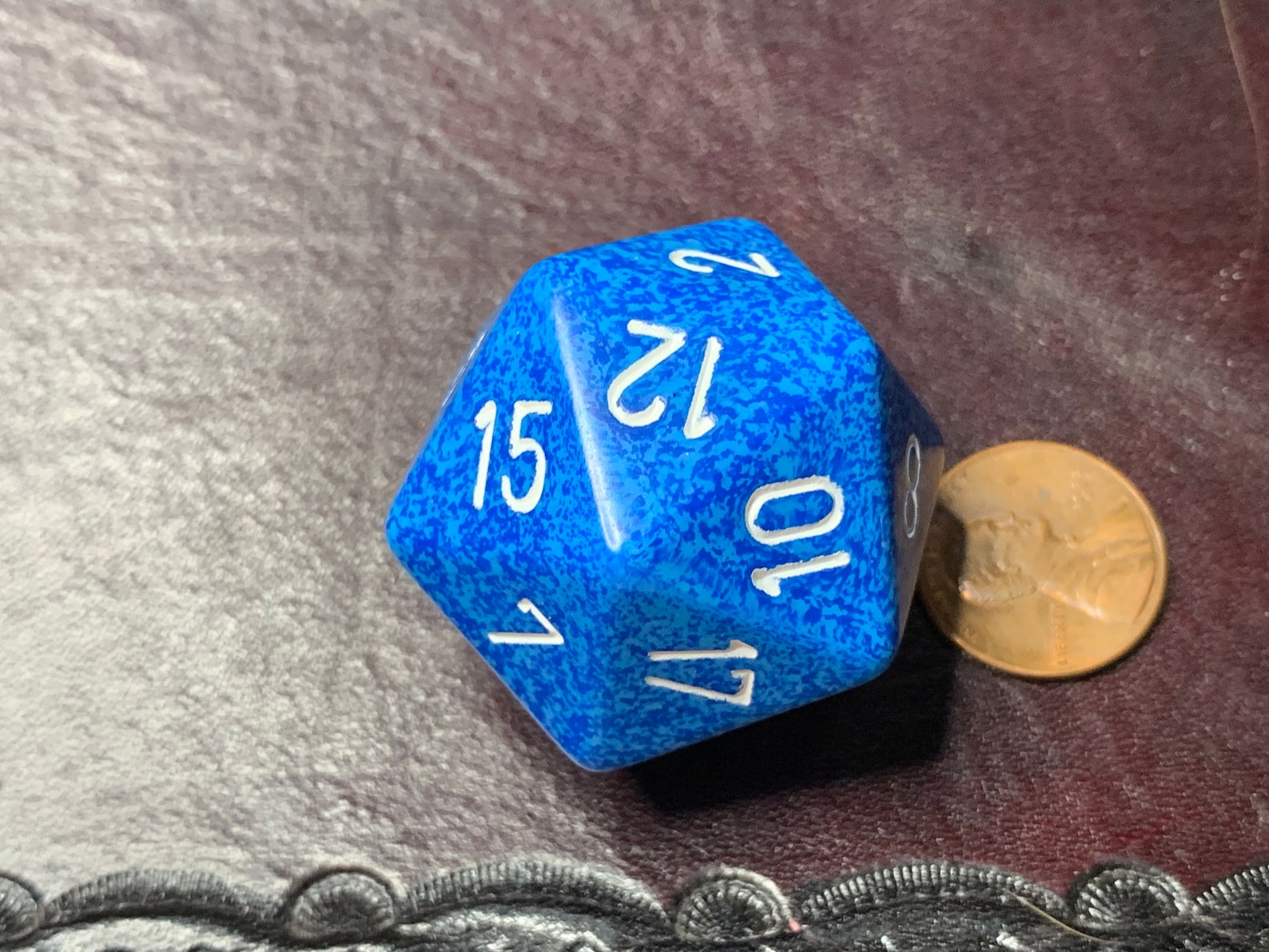 Water Jumbo 34mm Speckled D20 Light & Dark Blue With White | Etsy
