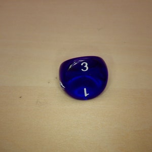 Translucent Gemstone Style D3 3-sided Die Dice RPG Tool Tabletop ...