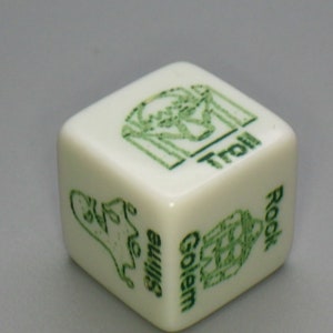 Custom RPG Fantasy Monster Die V3 16mm Mosquito, Skunk, Troll, Slime ...