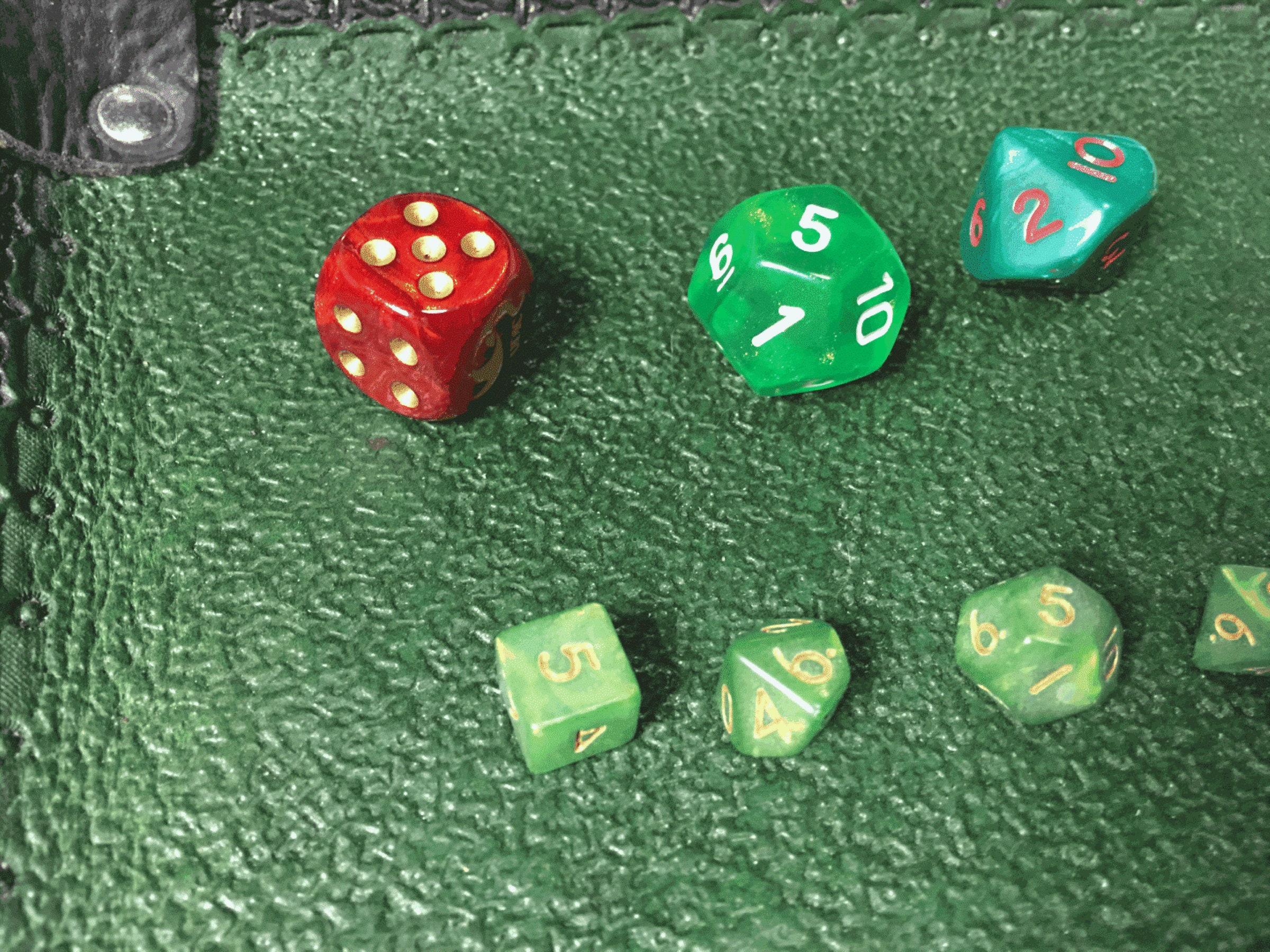 Lime Green-gold 10MM Mini Polyhedral 7-die Roleplaying Dice - Etsy