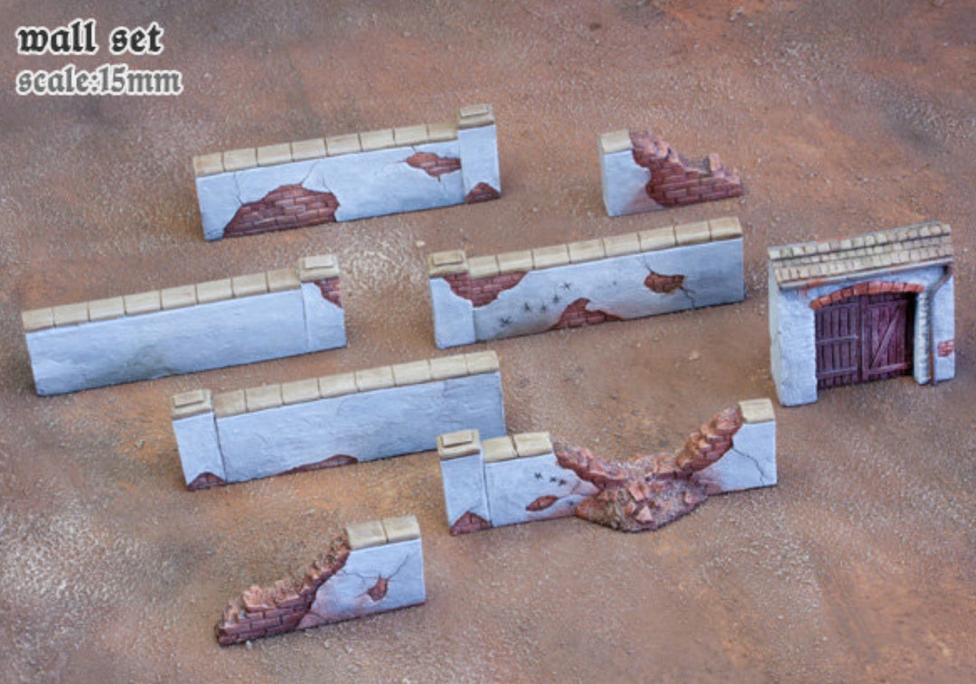 Wall Set - 15mm (8) Models Miniatures Figures RPG Tabletop Roleplay ...