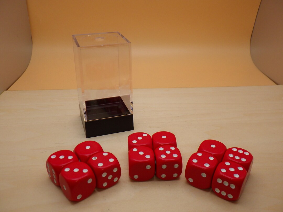16mm 12D6 Dice Block - Red With White - Tool Tabletop Roleplay Games ...