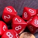 16mm Dice 10d10 ten Ten-sided Red With White RPG Tool Tabletop Roleplay ...