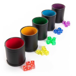 Professional Dice Cups Game Night Pack, Assorted Colors 5-pk RPG CCG ...