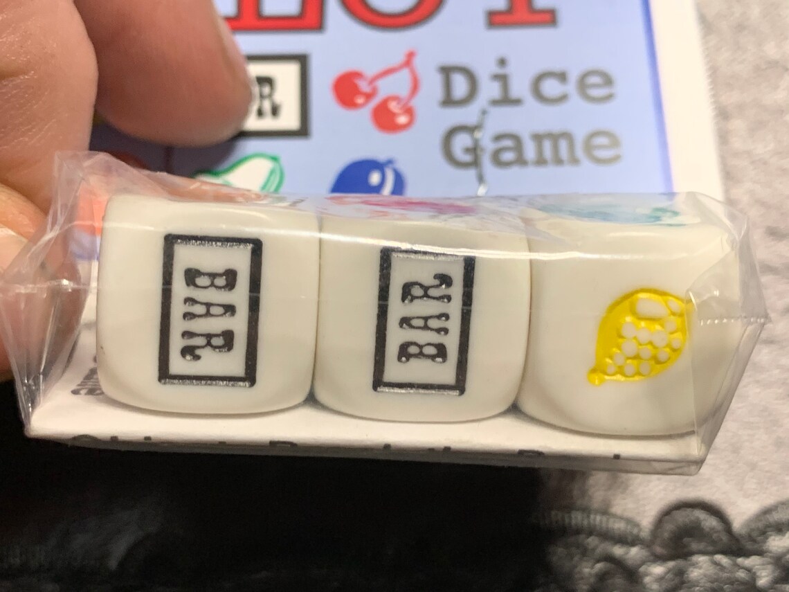 Slot Dice Game 3d6 Die Gaming Cherry Lemon Orange Bar Orange | Etsy