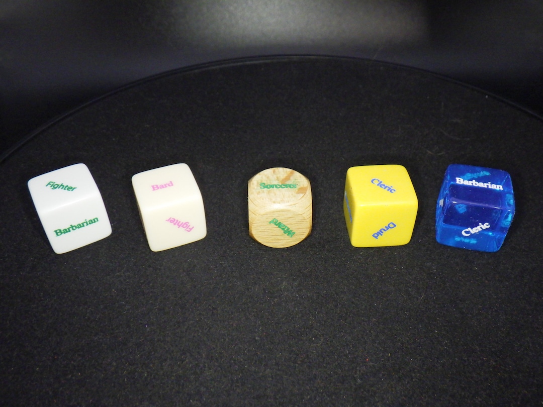 Six Sided Die (1d6) Custom RPG Fantasy Class Die V1 16mm Bard Fighter ...