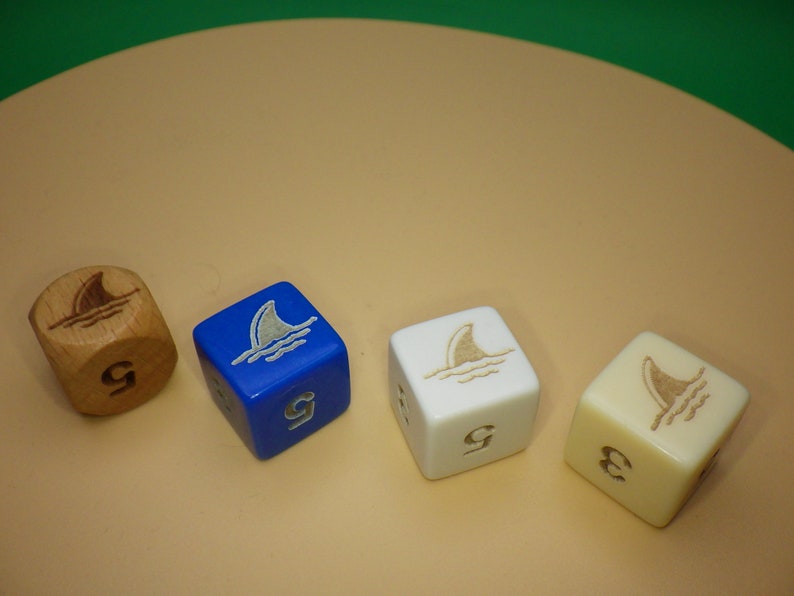 Shark Fin Custom D6 Die 16mm Six Sided RPG Tool Tabletop - Etsy