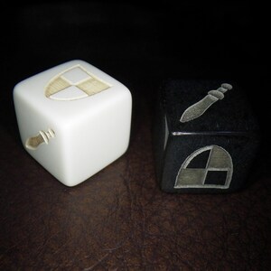 Shield and Sword Custom D6 Die 16mm Gaming Tabletop RPG Dice Roleplay ...