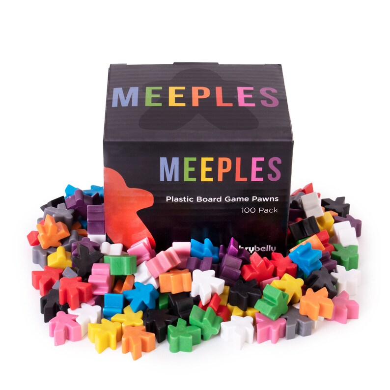 Plastic Meeples 100-p Game Pawns 100-pack RPG Board Card - Etsy