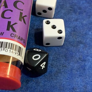 Blackjack, C-low, Craps, Dice Games - Instructions With 5 Dice - RPG ...