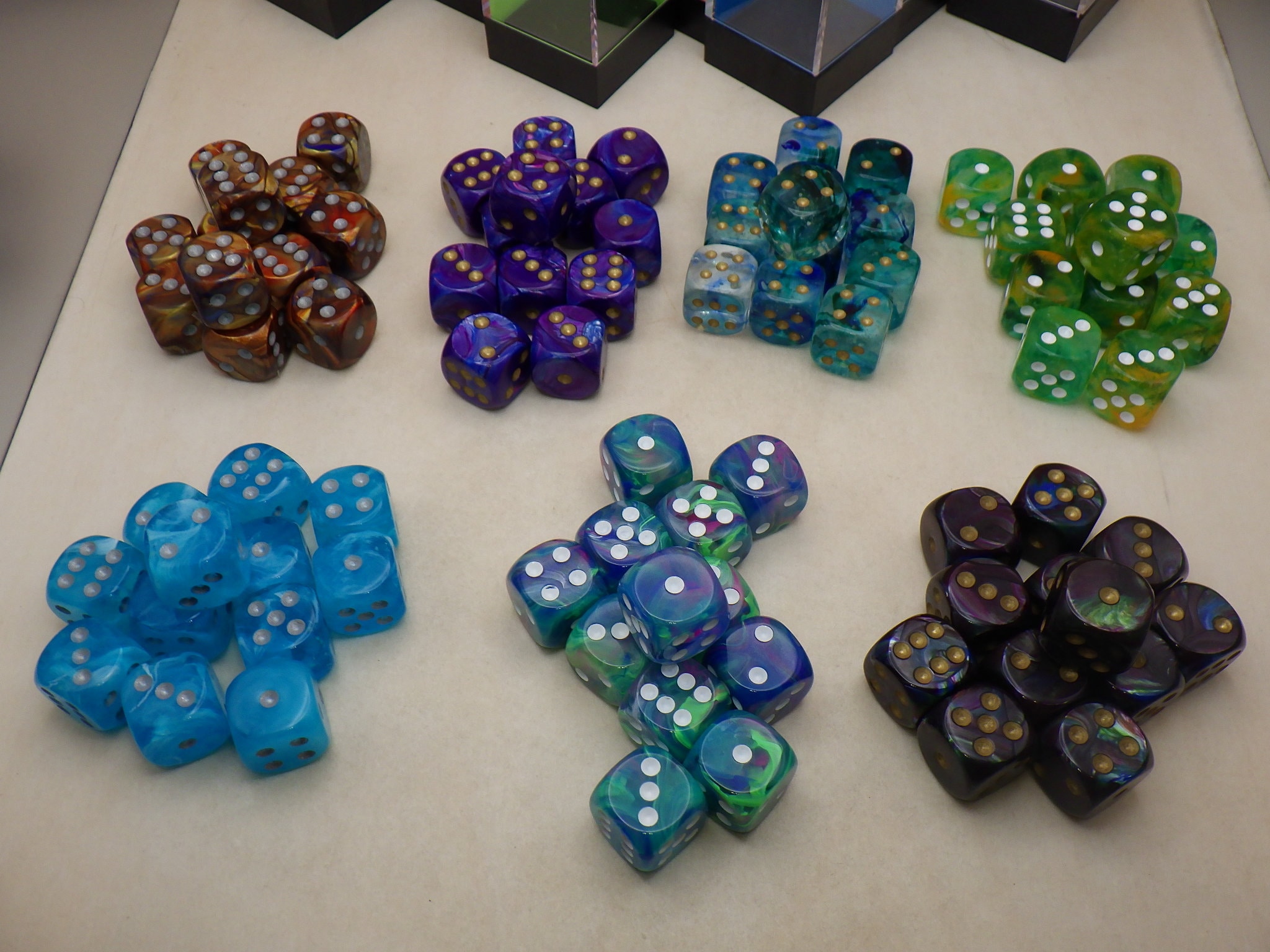 12-piece 16mm D6 Dice Set - Poly Resin Tabletop Gaming Dice - Choose ...