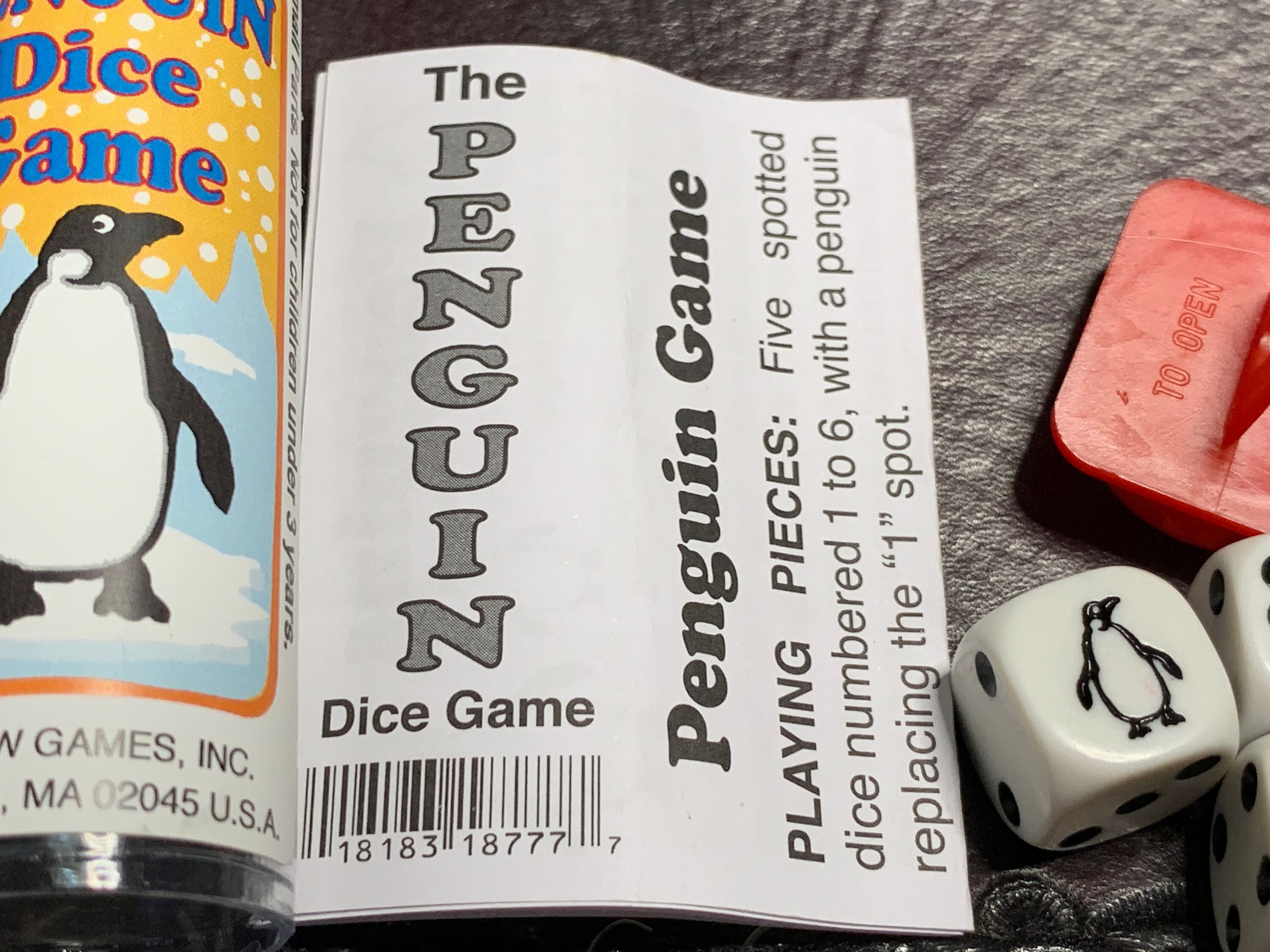 Penguin Dice Game Instructions with 5 Dice Tabletop Gaming | Etsy