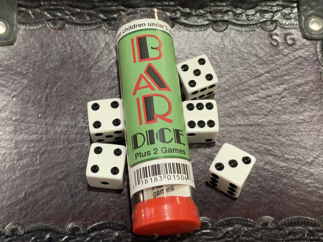 Bar Dice Game - Instructions With 5 Dice Tabletop Gaming D6 - RPG Tool ...