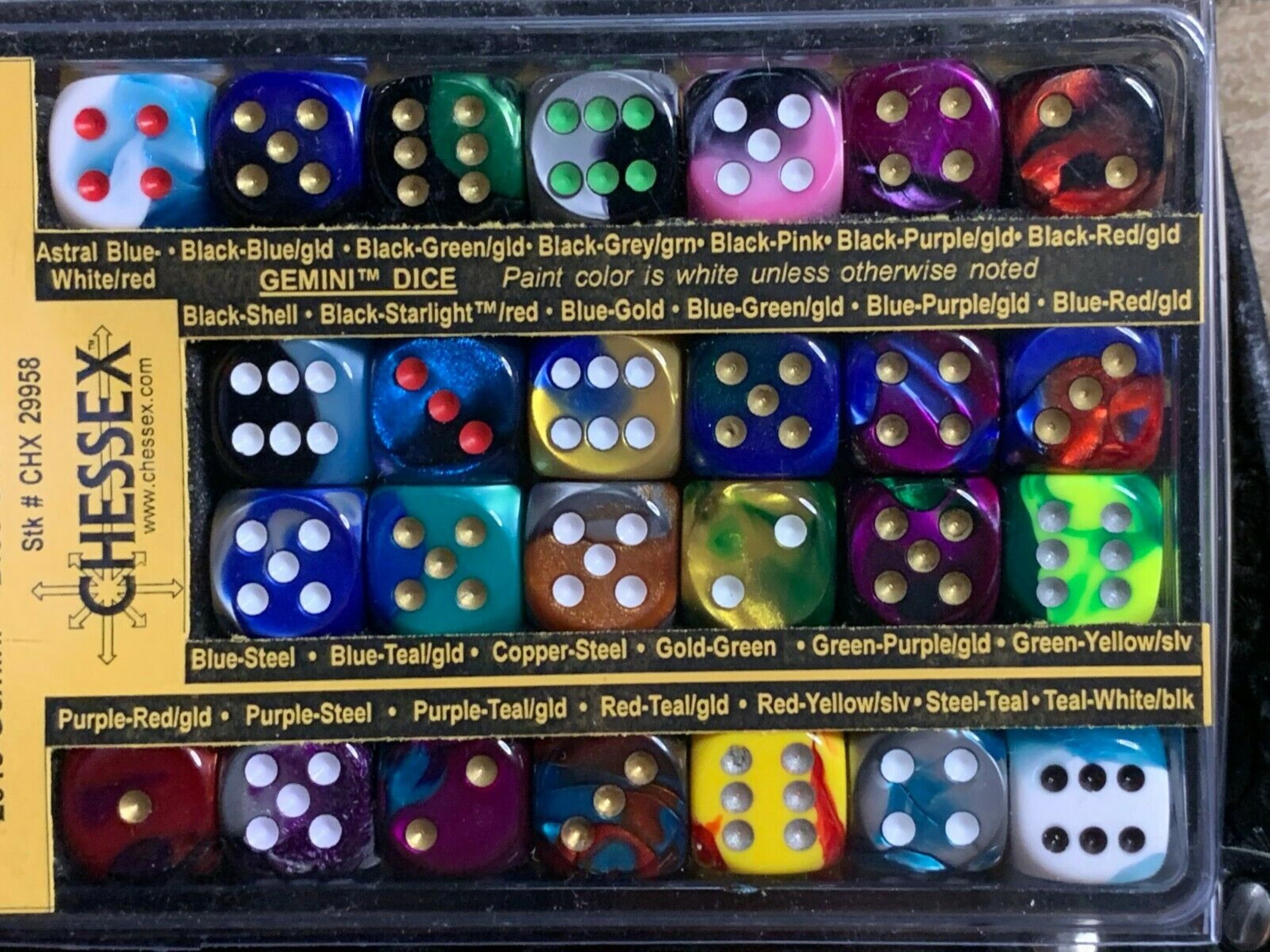 Chessex Dice Reference Pack Packet Catalog Gemini 2019 Etsy