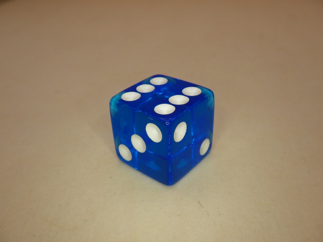 19mm 1D6 (one Six-sided) Die Transparent Blue - RPG Tool Tabletop Games ...